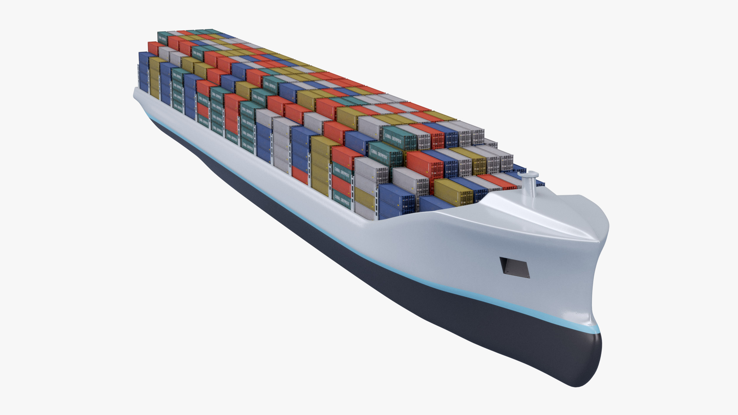 modelo 3d Futuro buque portacontenedores autónomo - TurboSquid 1791897