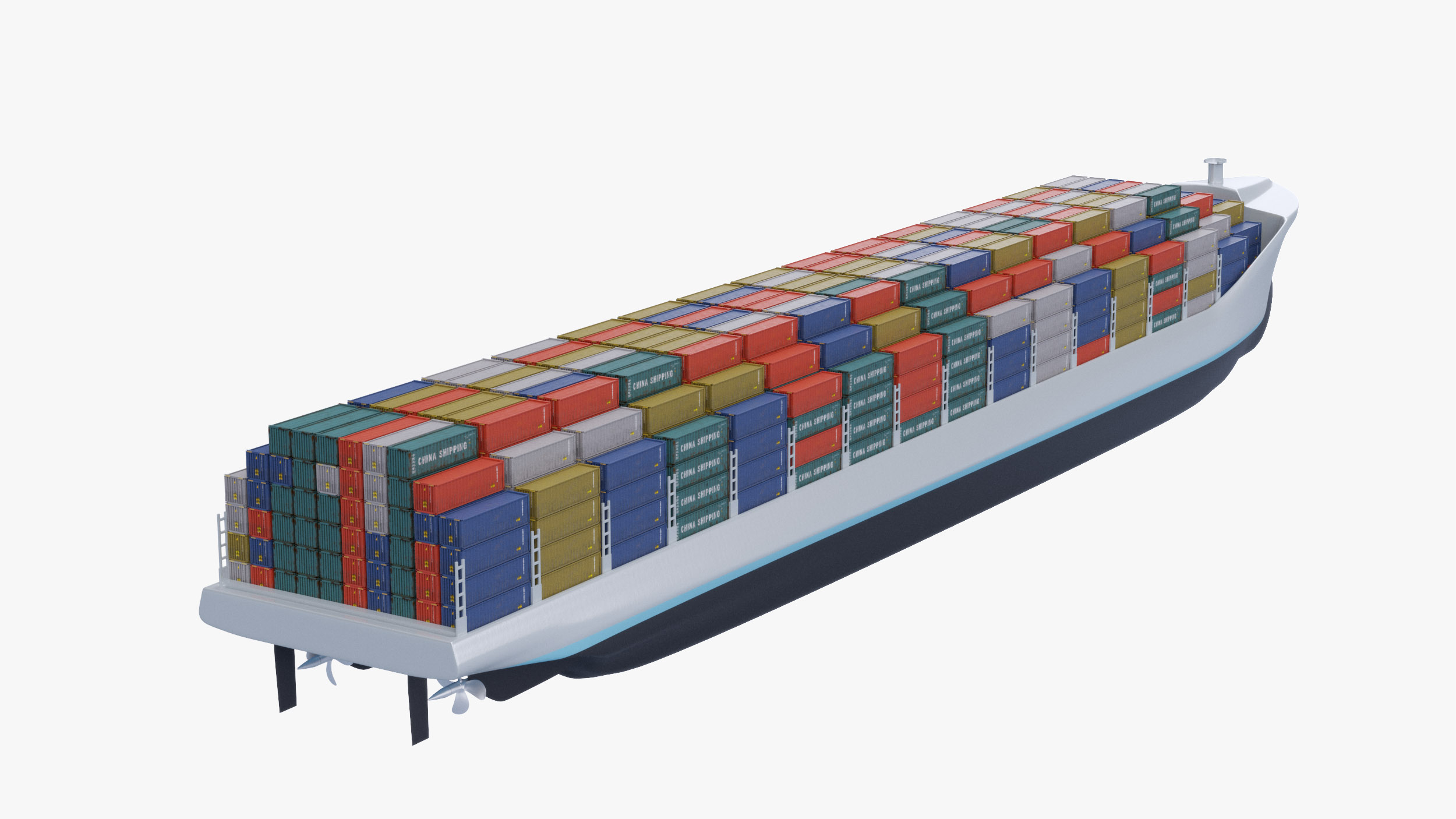 Zukünftiges autonomes Containerschiff 3D-Modell - TurboSquid 1791897