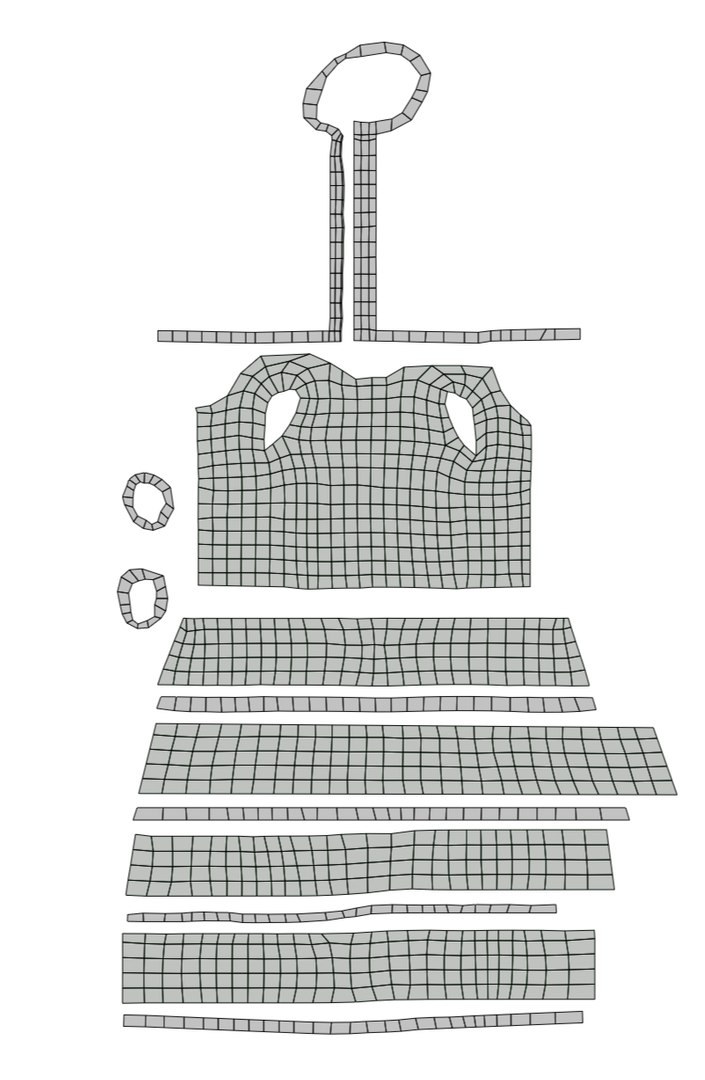 DRESS AND SKIRT With ONLY QUAD Retopology 3D Model - TurboSquid 2000959
