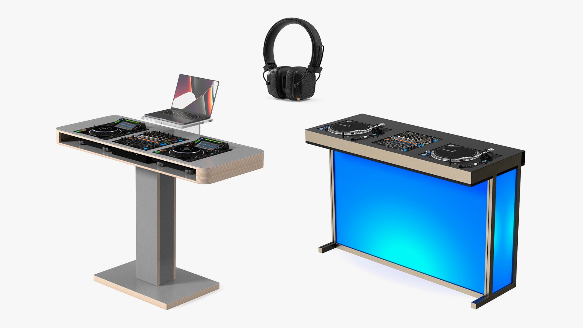 3D Model DJ Consoles With Headphones Collection - TurboSquid 2428993