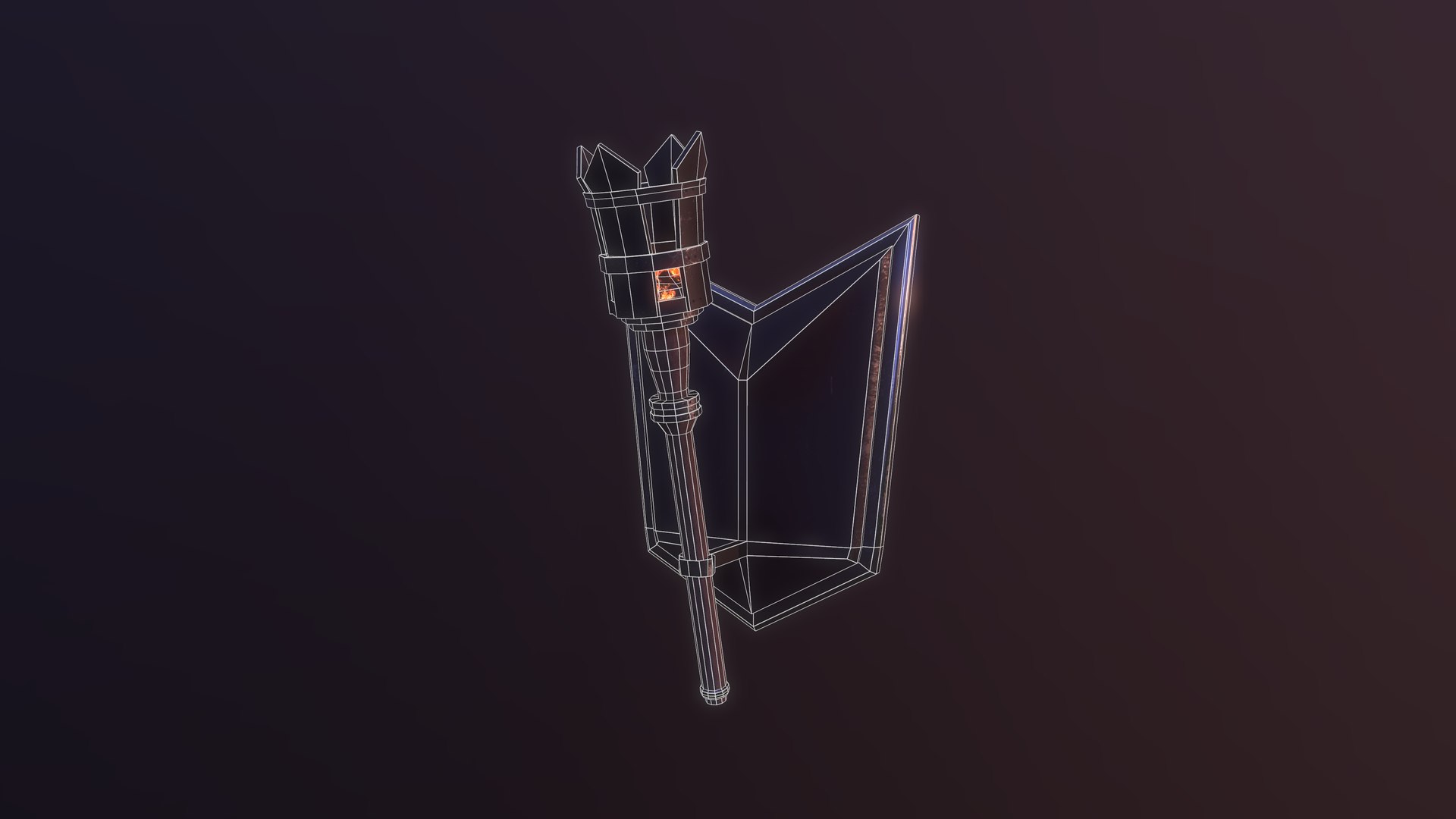 3D stylized medieval torch - TurboSquid 1452350