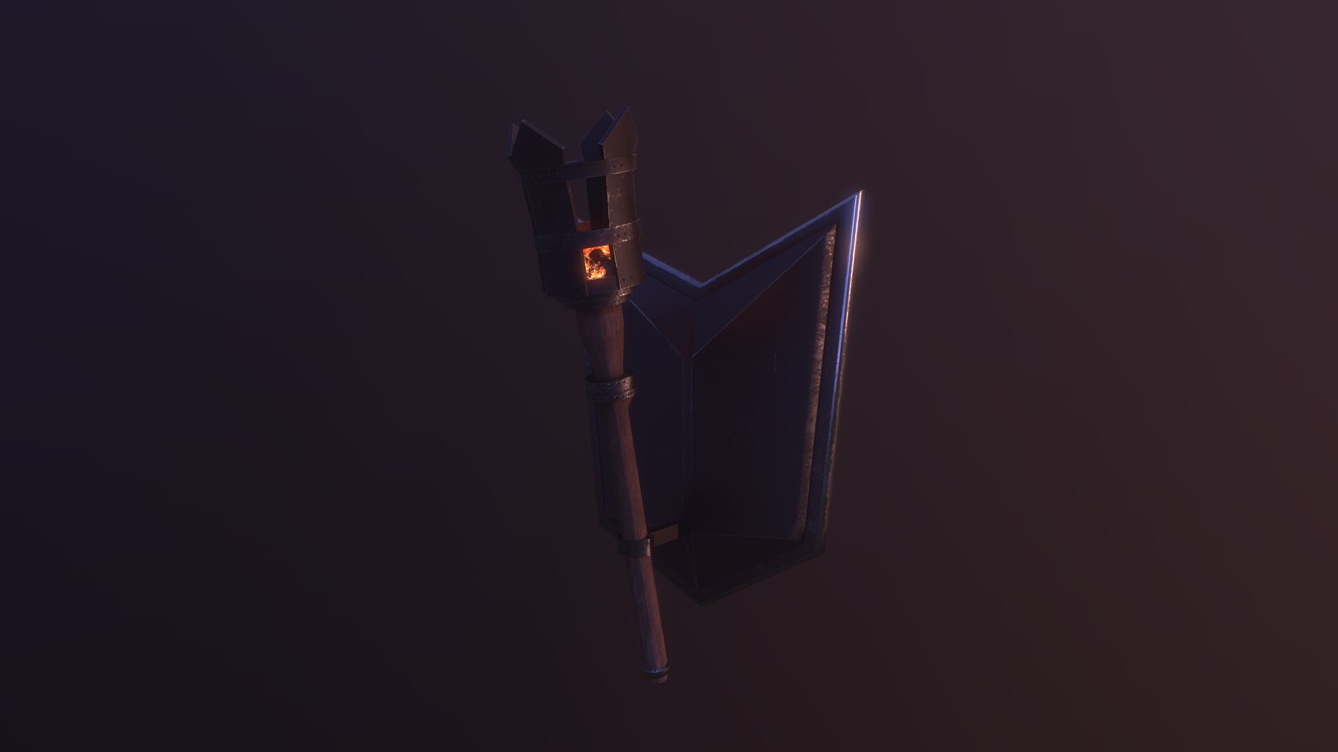 3D stylized medieval torch - TurboSquid 1452350