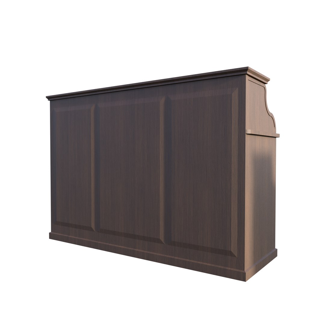 3D Model Goth Desk Or Service Counter - Escrivaninha - TurboSquid 2334833