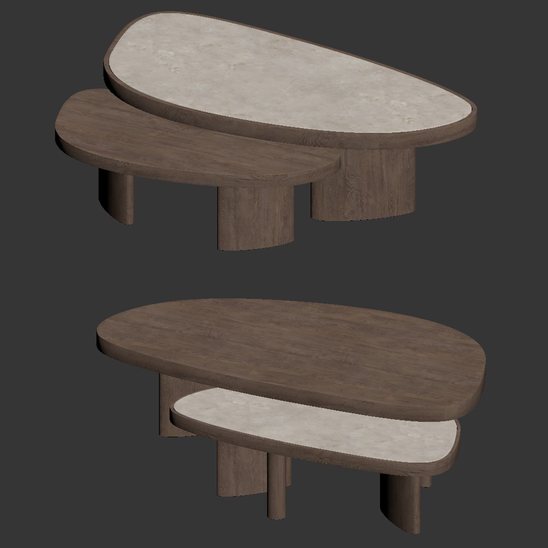 3D Hamilton Conte Silas Coffee Tables Model - TurboSquid 2241435