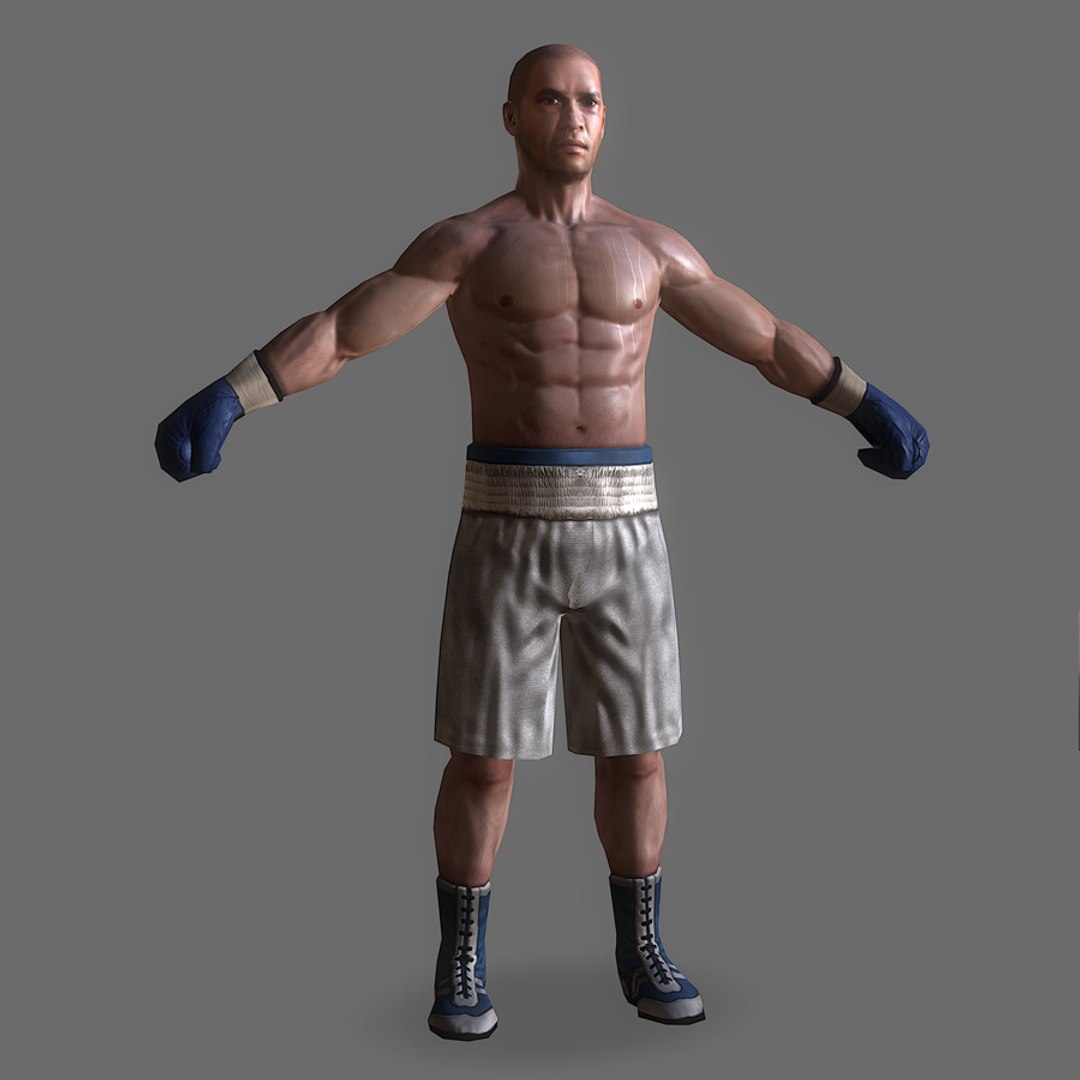 3d Model Boxer Man Athlete