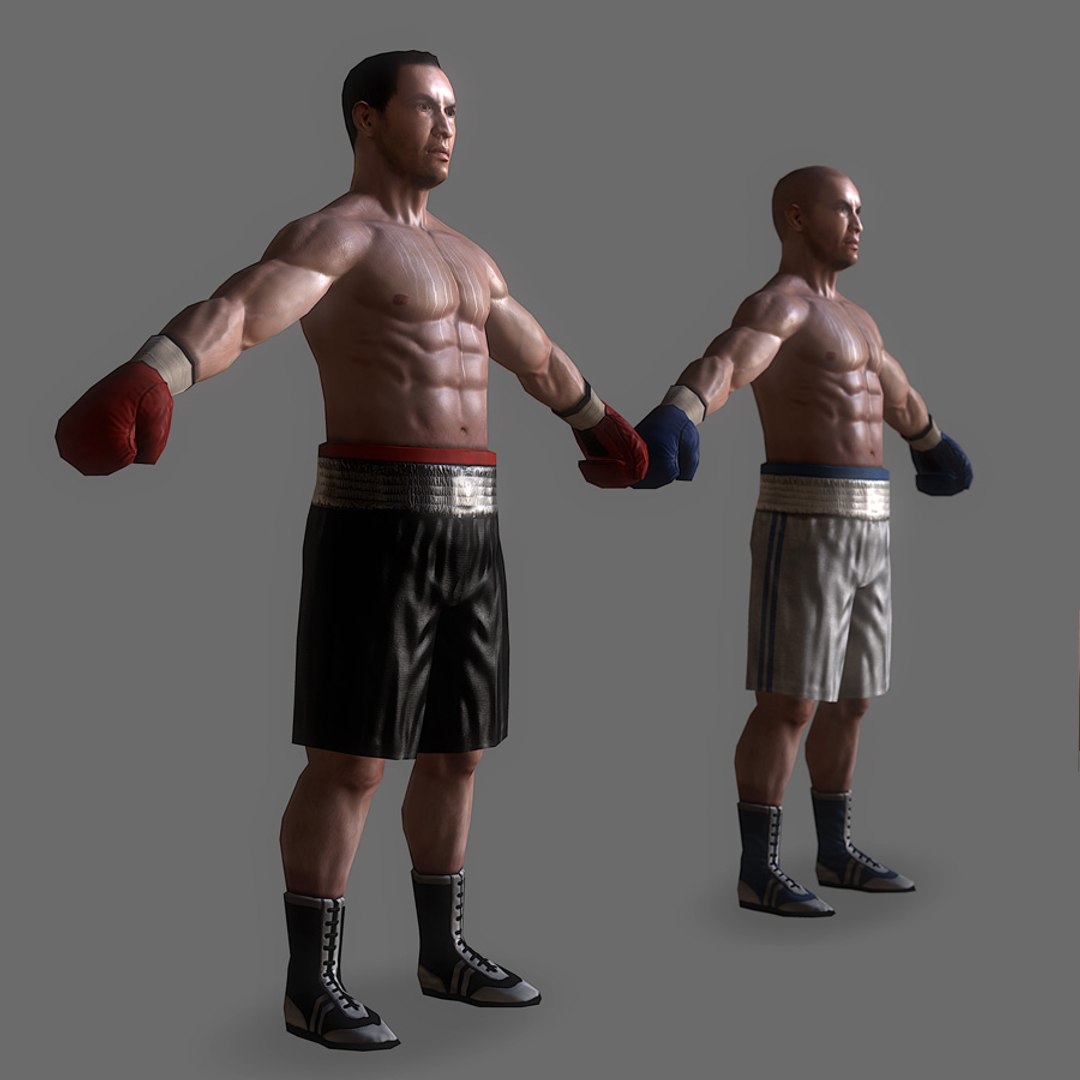 3d Model Boxer Man Athlete