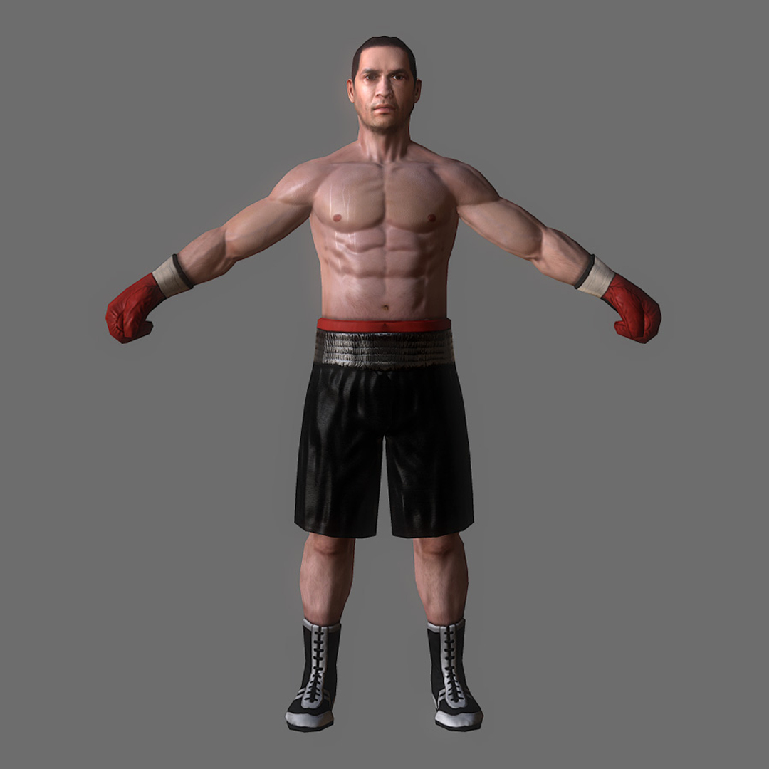 3d Model Boxer Man Athlete