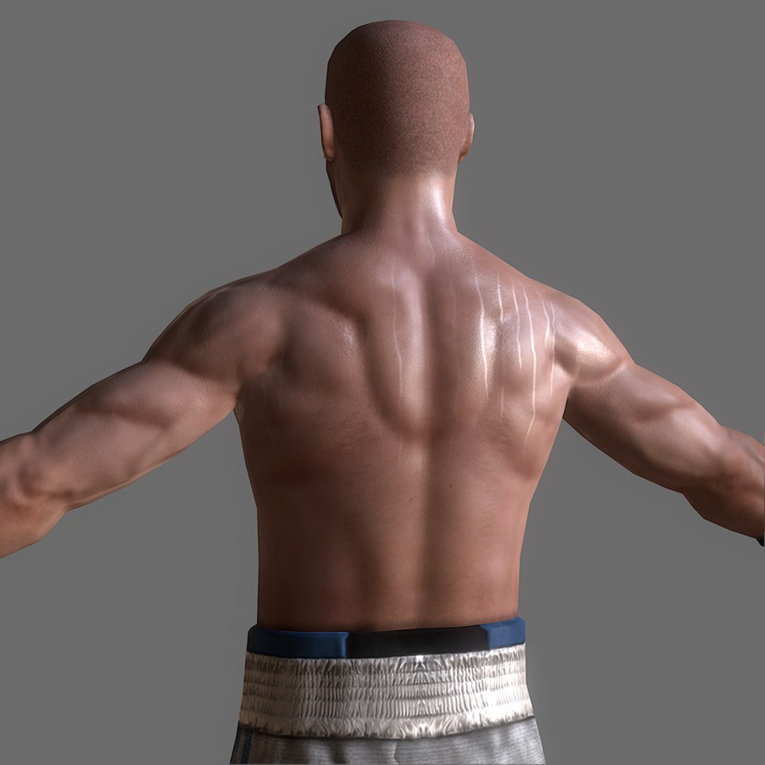 3d Model Boxer Man Athlete