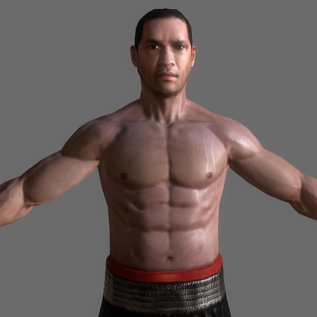 3d Model Boxer Man Athlete