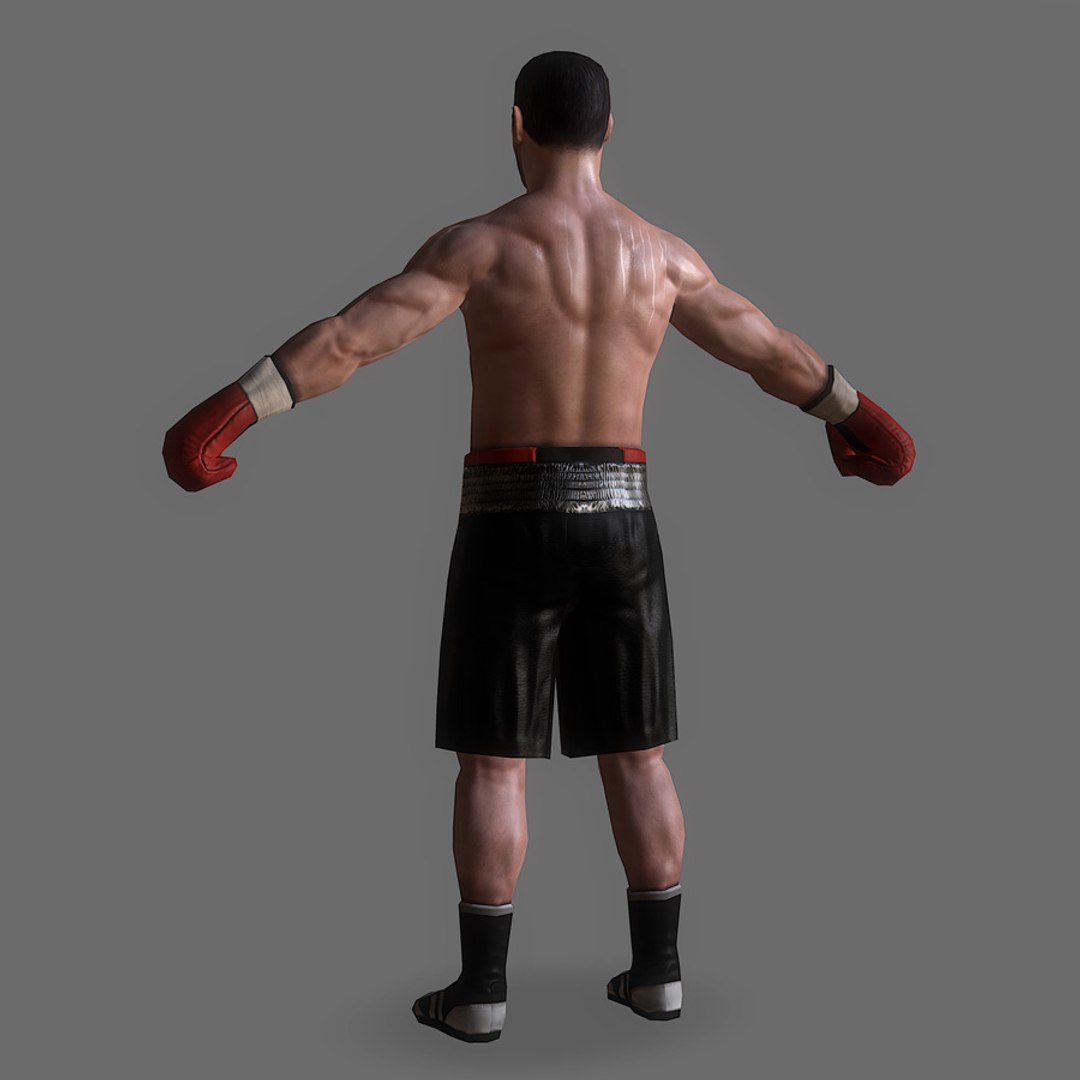 3d Model Boxer Man Athlete