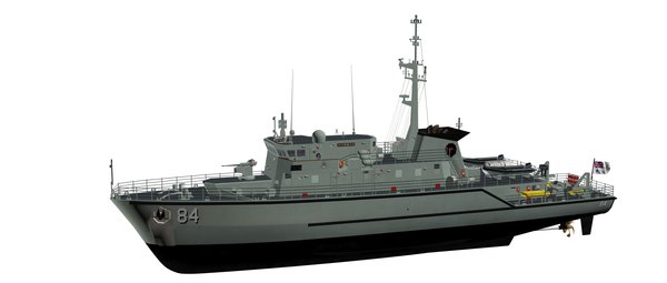 modelo 3d Huon Class Coastal Mine Hunter - HMAS Norman - TurboSquid 2039455