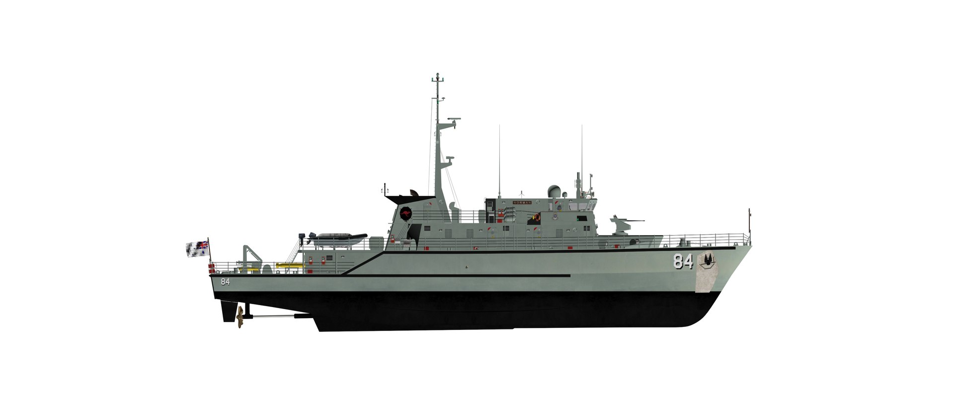 Huon Class Coastal Mine Hunter - HMAS Norman Model - TurboSquid 2039455
