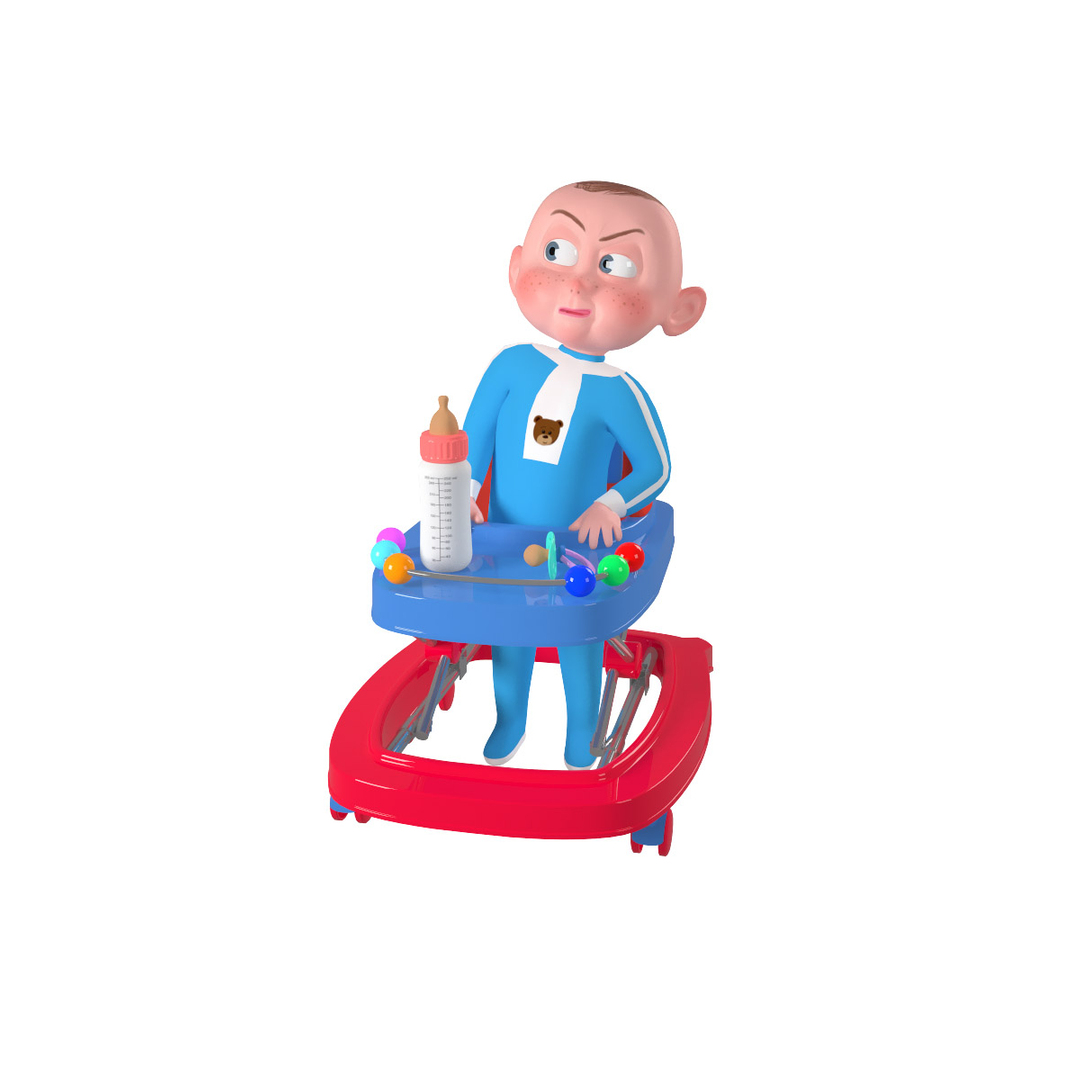 Rigged Cartoon Character Baby 3D Model - TurboSquid 1315869