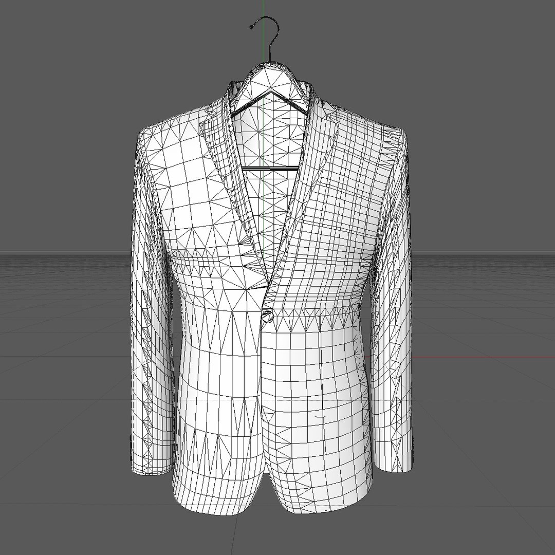 3d Model Blue Jacket 2 Coat Hanger