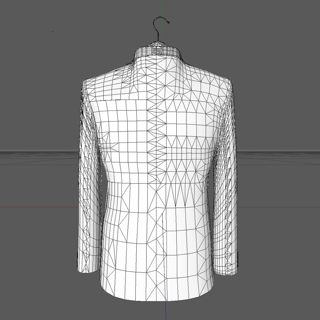 3d Model Blue Jacket 2 Coat Hanger