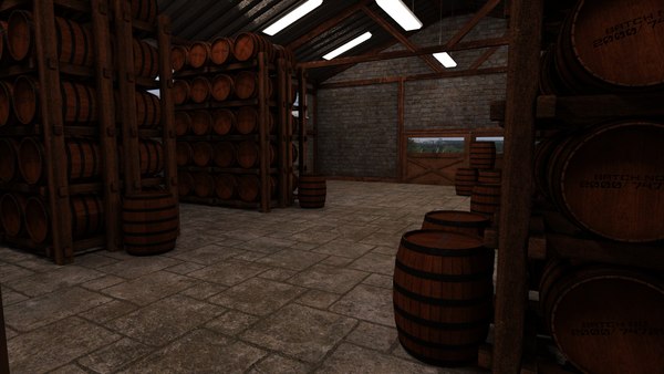 Whiskey Barrel Rickhouse Modelo 3D - TurboSquid 1772320
