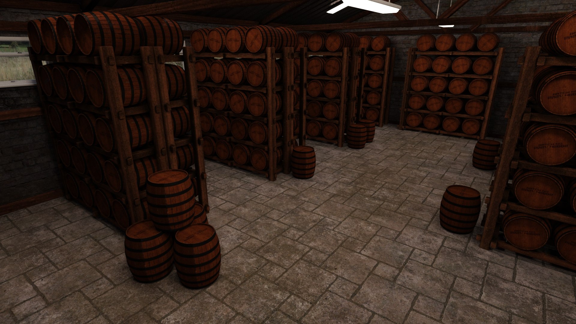 Whiskey Barrel Rickhouse 3D Model - TurboSquid 1772320