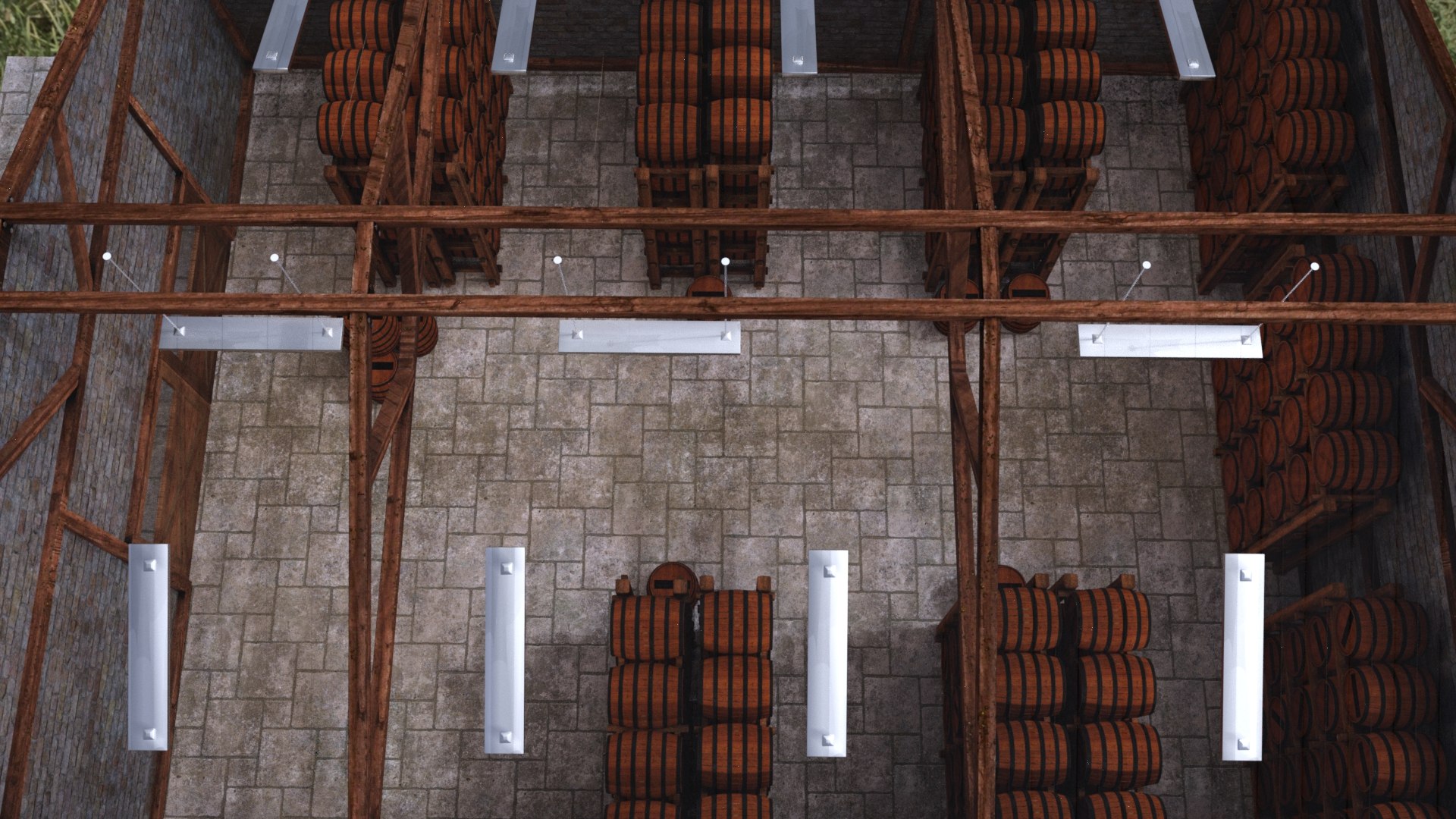 Whiskey Barrel Rickhouse 3D Model - TurboSquid 1772320