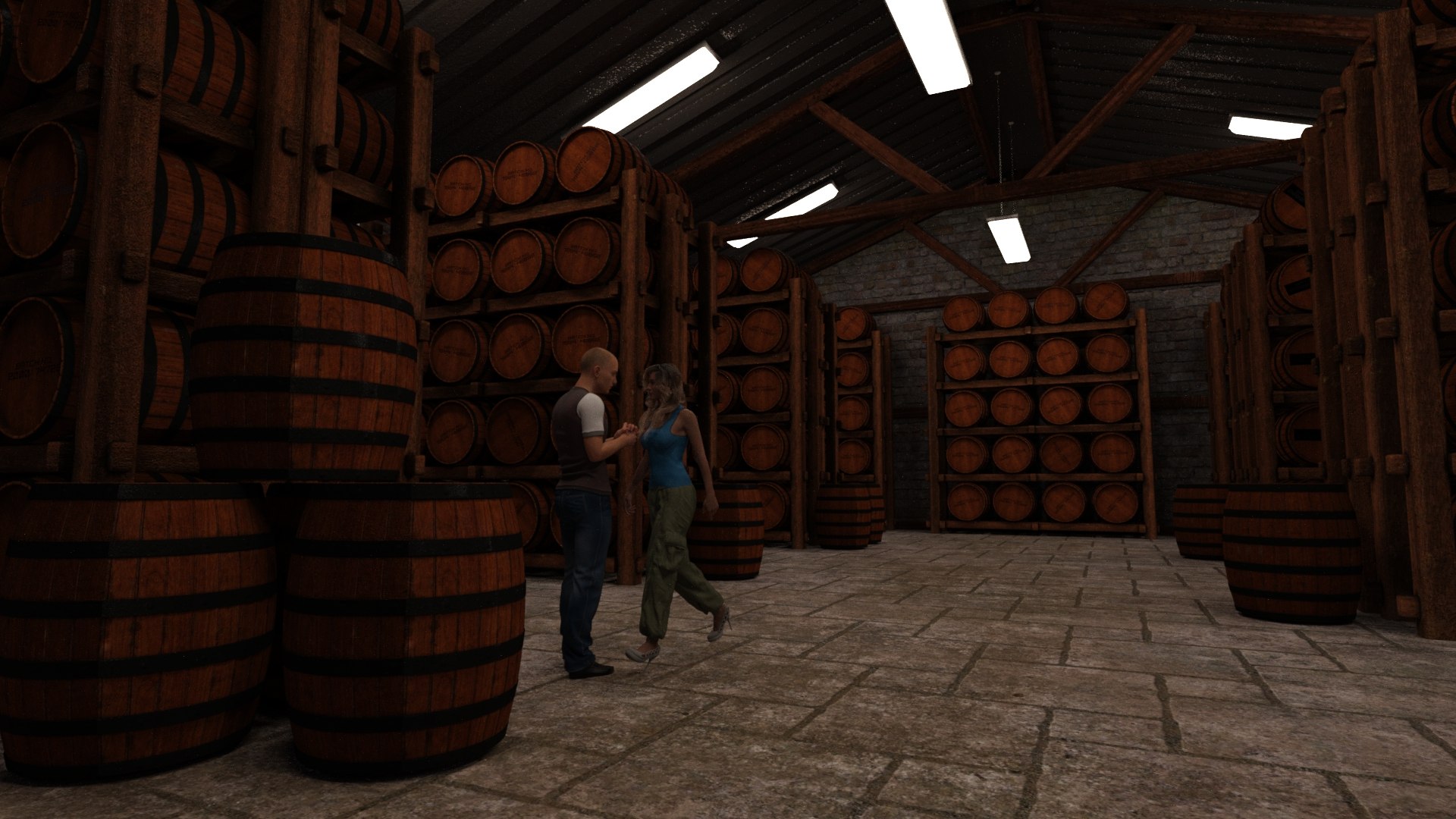 Whiskey Barrel Rickhouse 3D Model - TurboSquid 1772320
