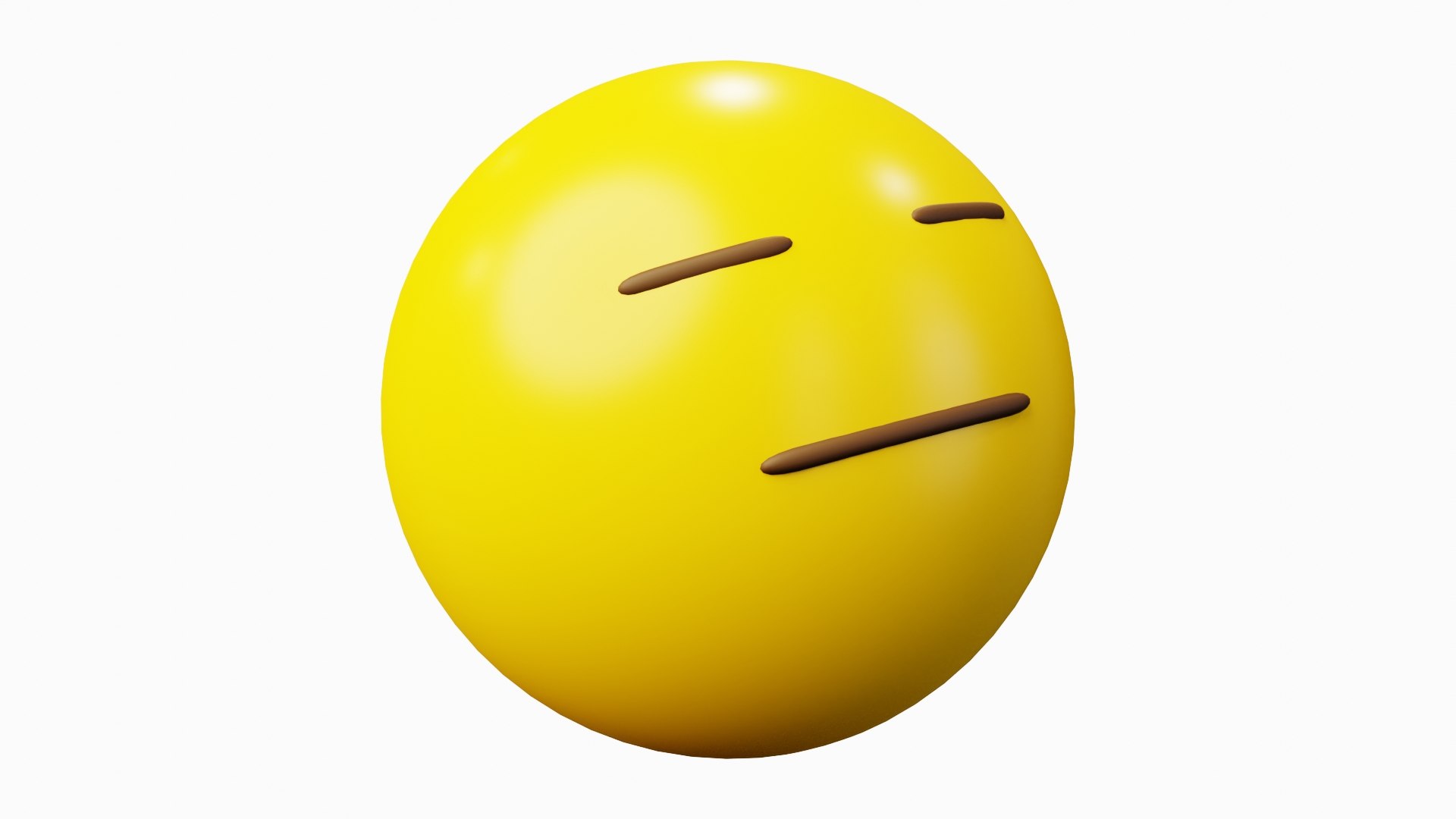 3D Expressionless Face Emoticon Emoji Or Smiley Model - TurboSquid 2114288