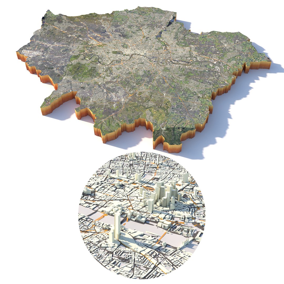 London Terrain City Model - TurboSquid 2427527