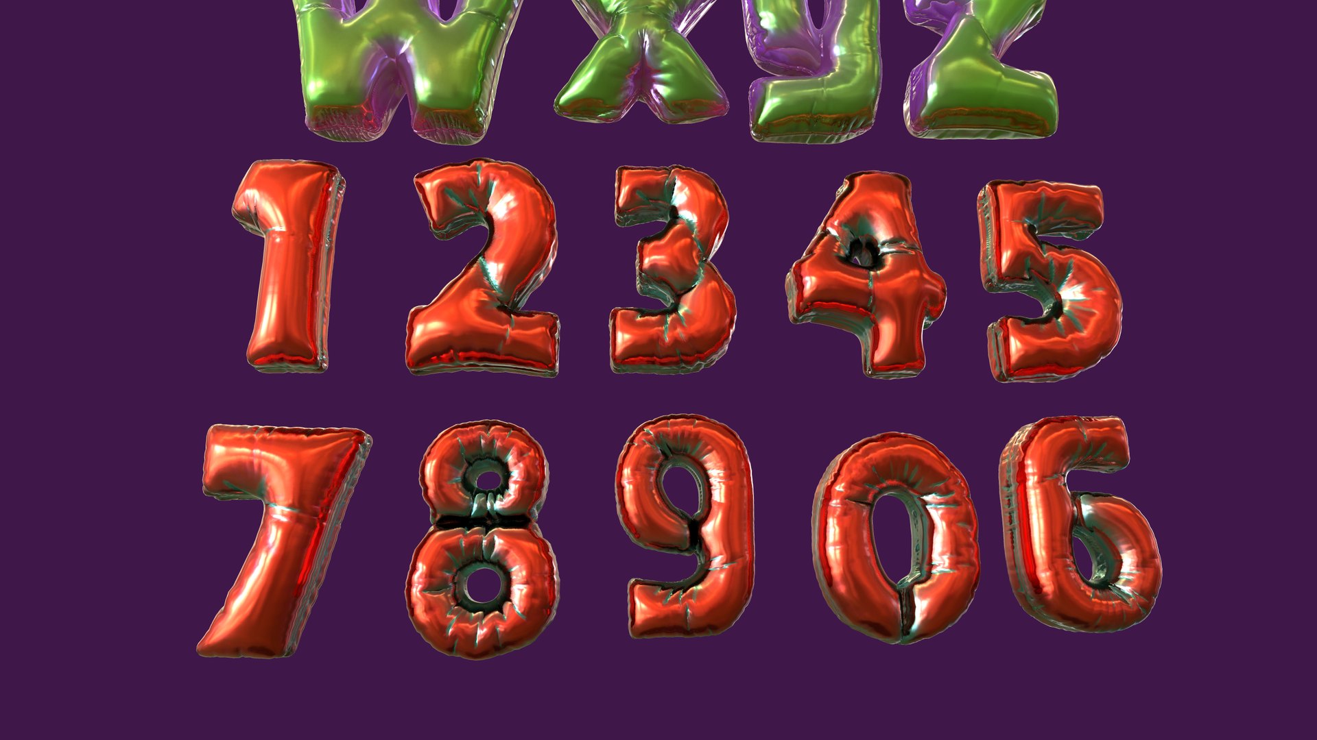 Balloon Inflatable Letters 3D - TurboSquid 1982910