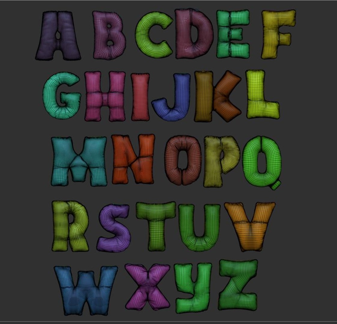 Balloon Inflatable Letters 3D - TurboSquid 1982910