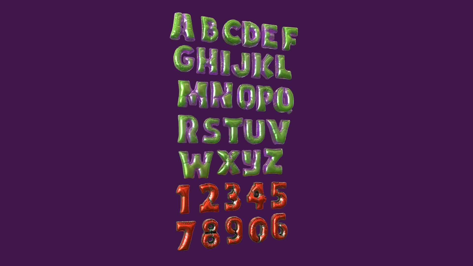 Balloon Inflatable Letters 3D - TurboSquid 1982910