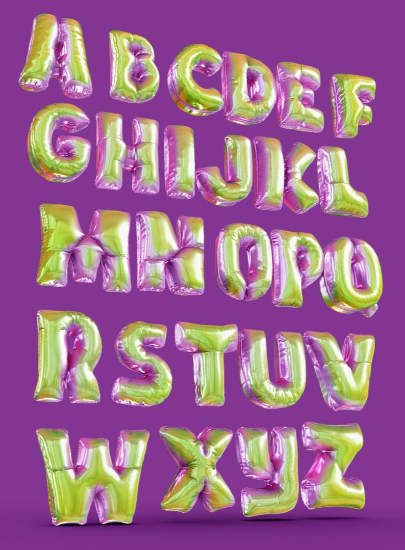 Balloon Inflatable Letters 3D - TurboSquid 1982910