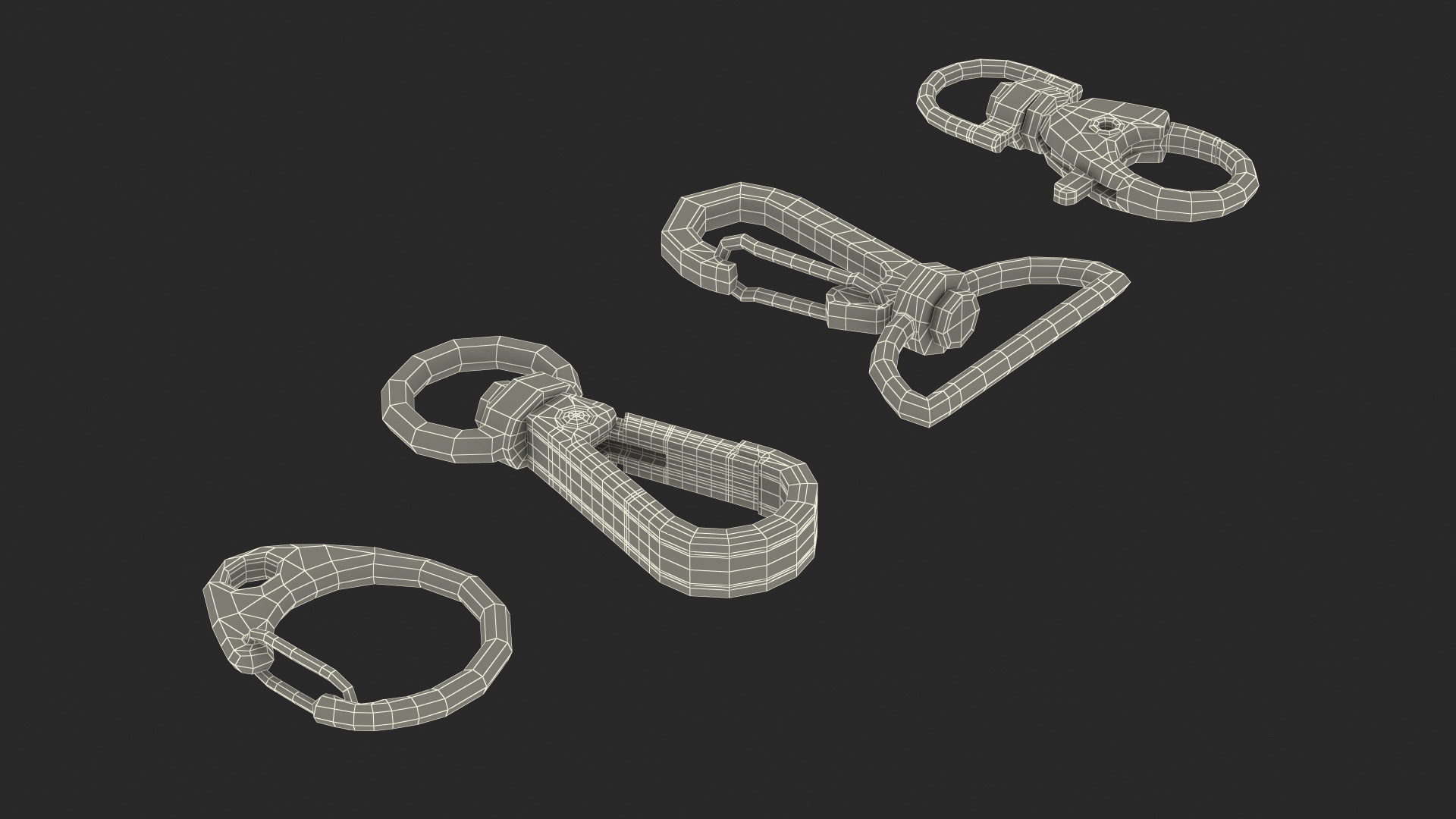 Metal Claw Clasp Black Set 3D - TurboSquid 1777268