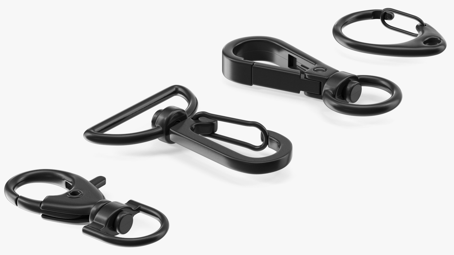 Metal Claw Clasp Black Set 3D - TurboSquid 1777268