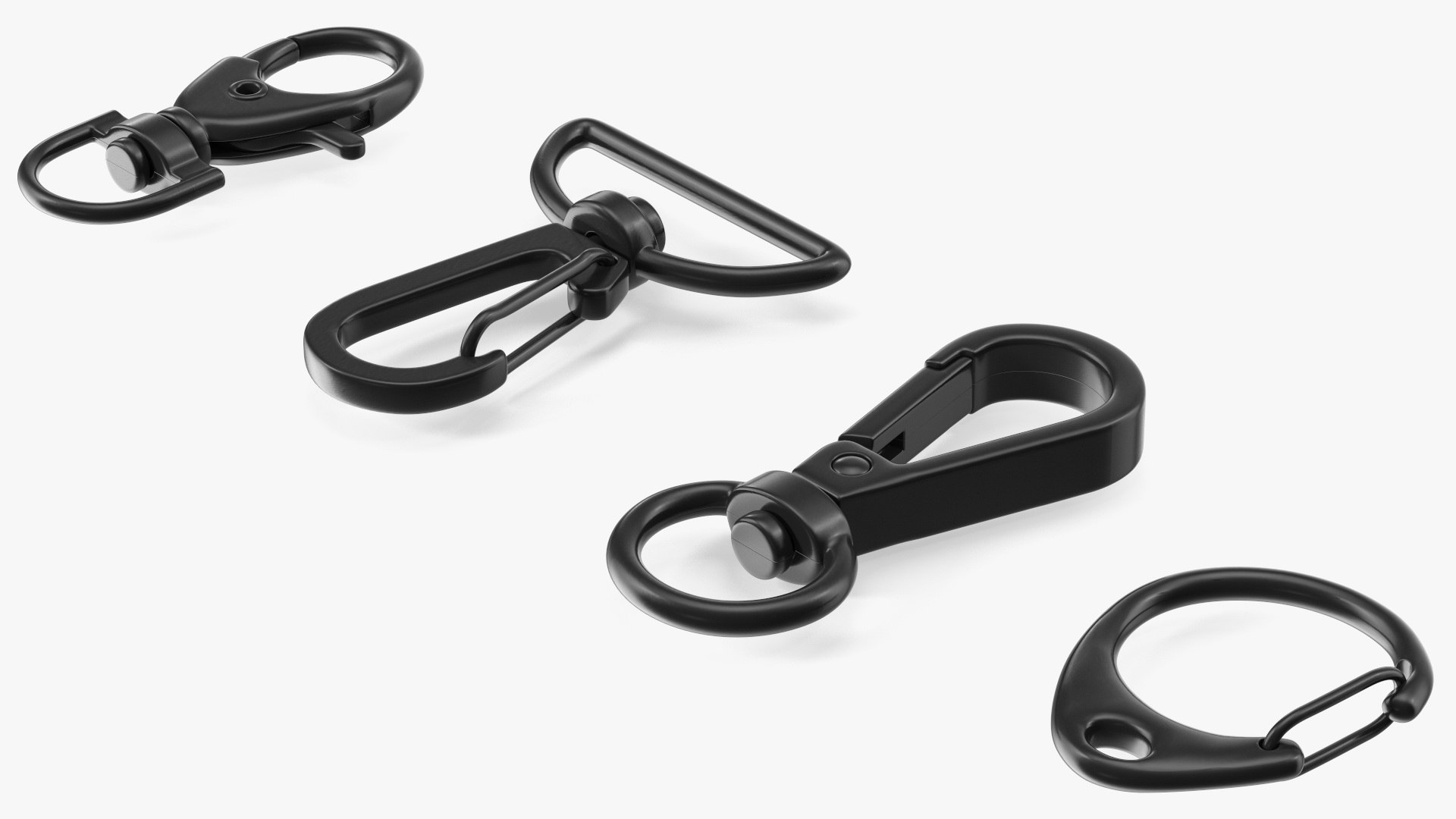 Metal Claw Clasp Black Set 3D - TurboSquid 1777268