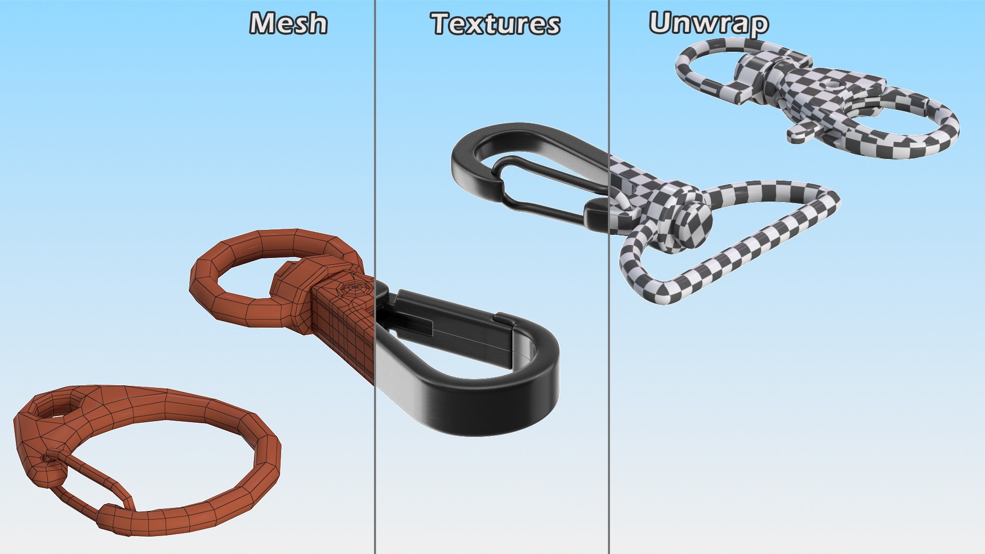 Metal Claw Clasp Black Set 3D - TurboSquid 1777268