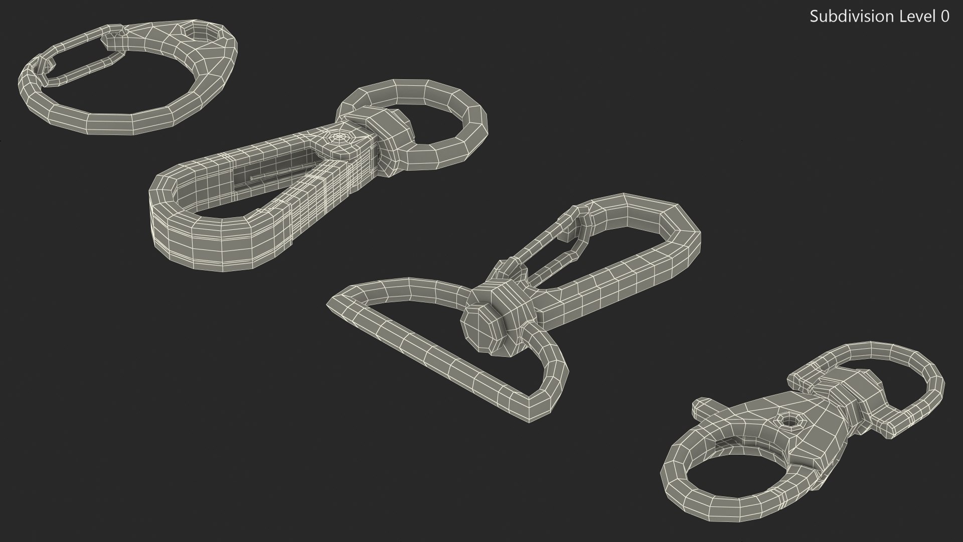 Metal Claw Clasp Black Set 3D - TurboSquid 1777268