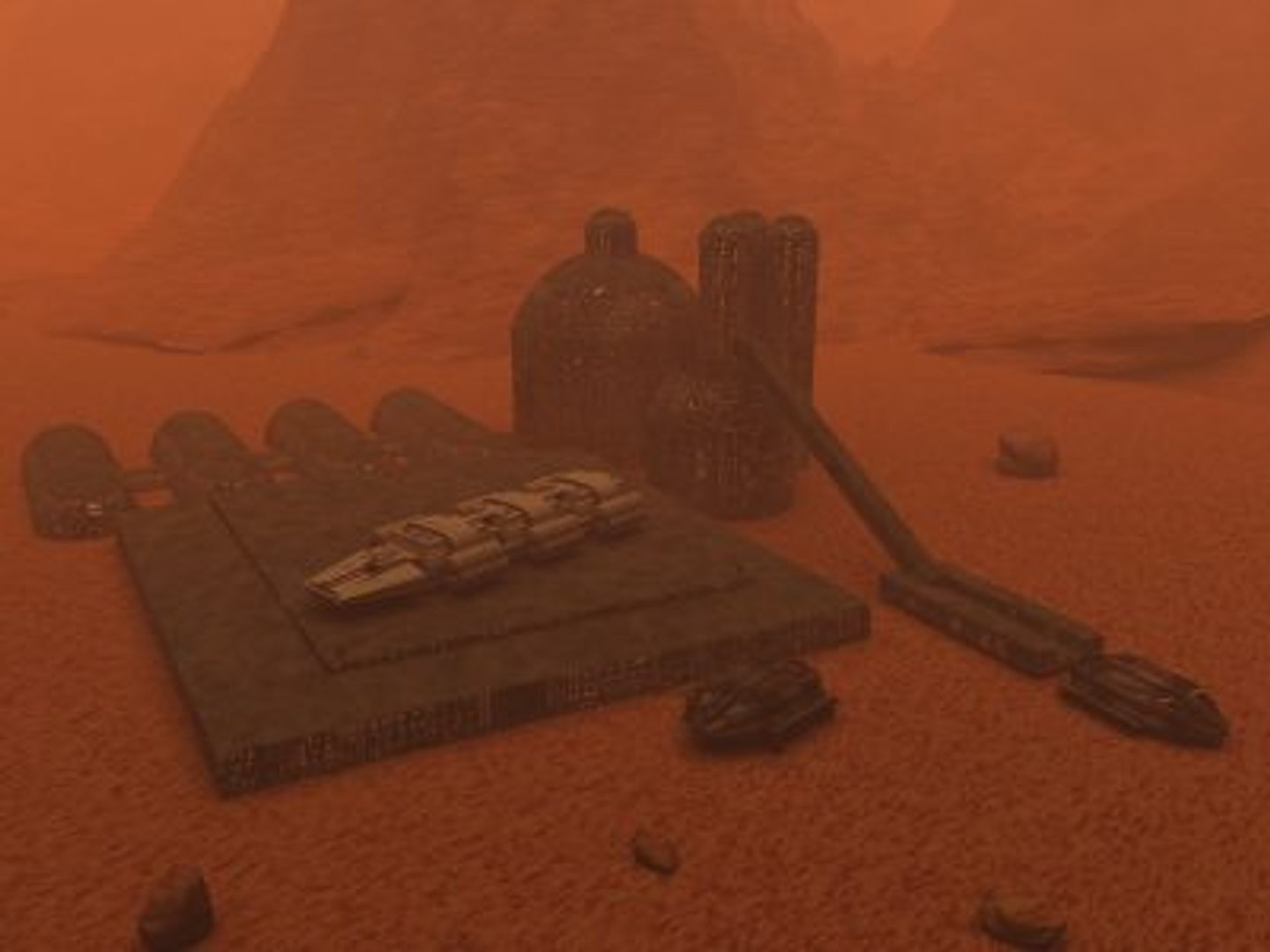 3ds Max Space Mining Outpost