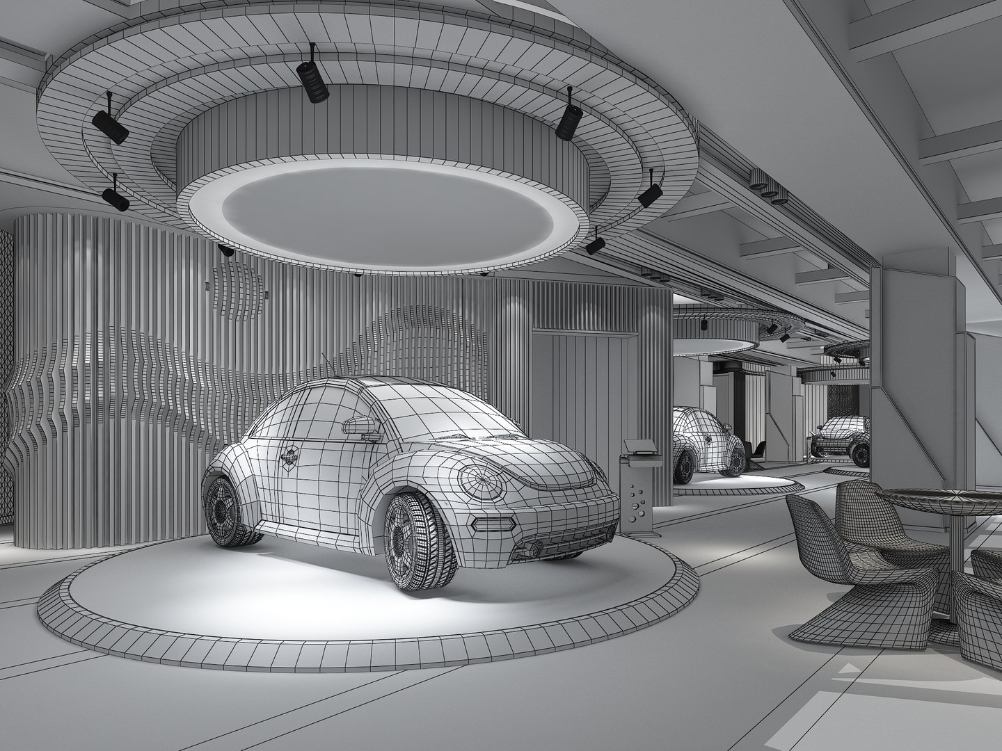 Car Showroom 02 3D model - TurboSquid 2182187