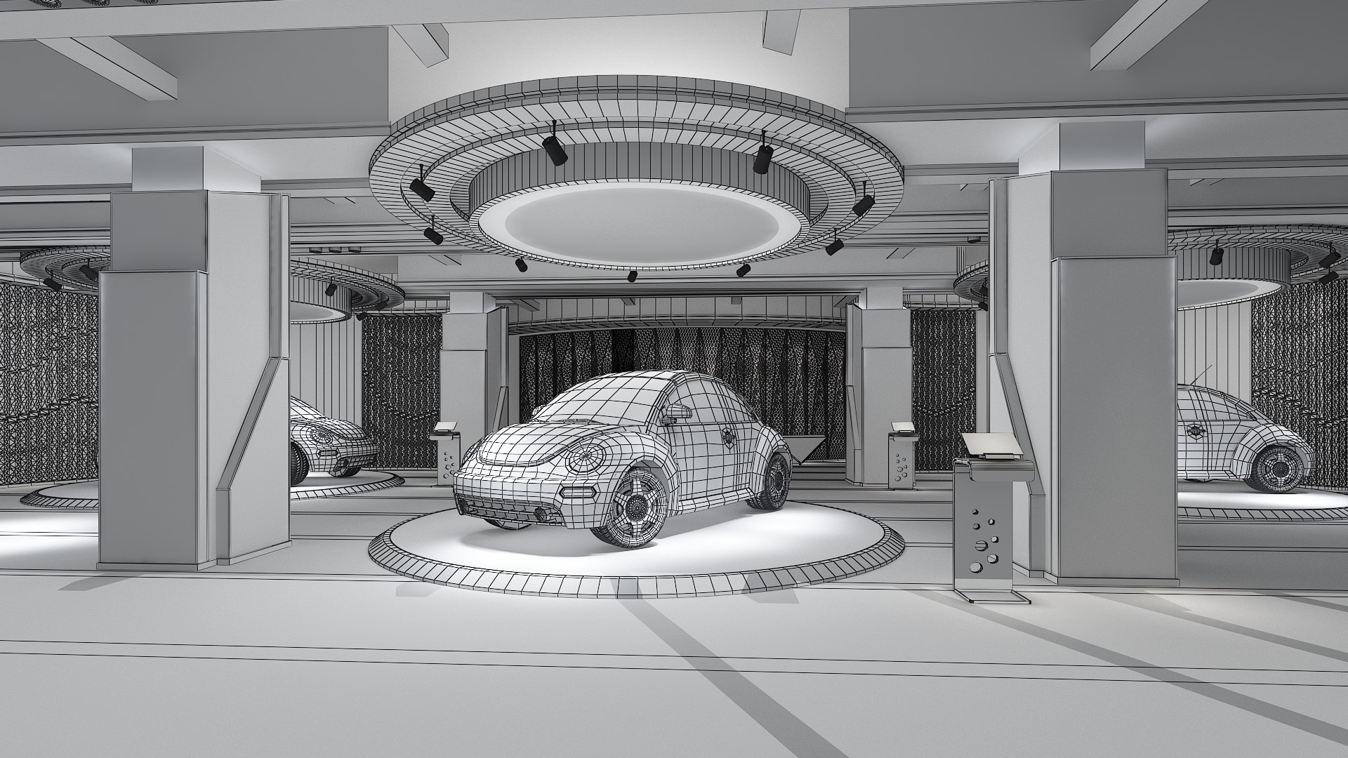 Car Showroom 02 3D Model - TurboSquid 2182187
