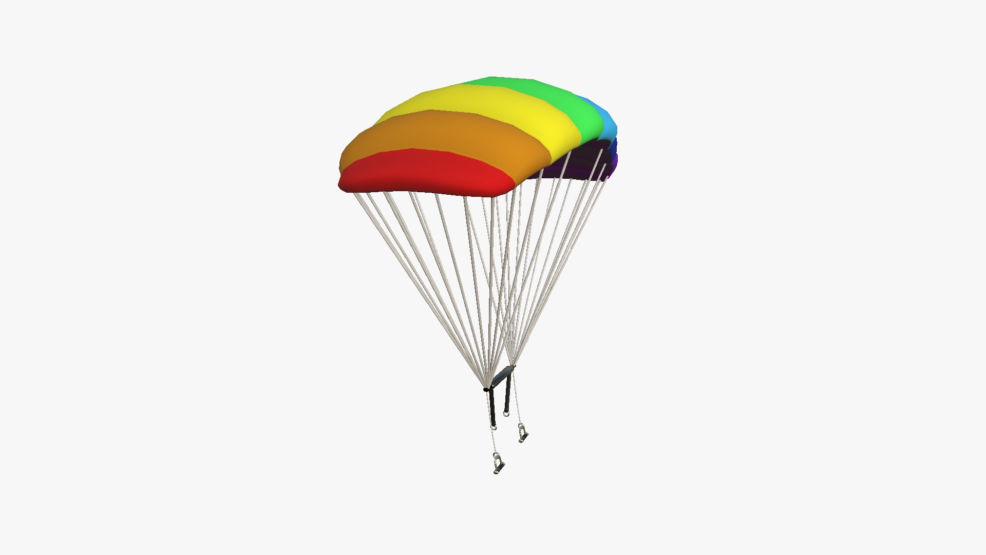 Parachute A06 Rainbow - Character Accessories Design 3D Model ...