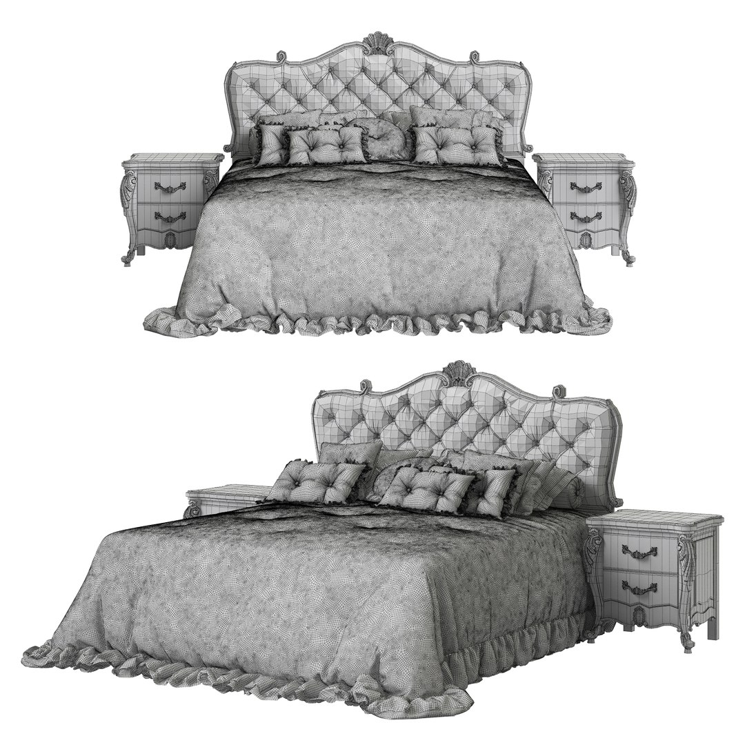 Angelo Cappellini Ponza Bed 3D Model - TurboSquid 2420498