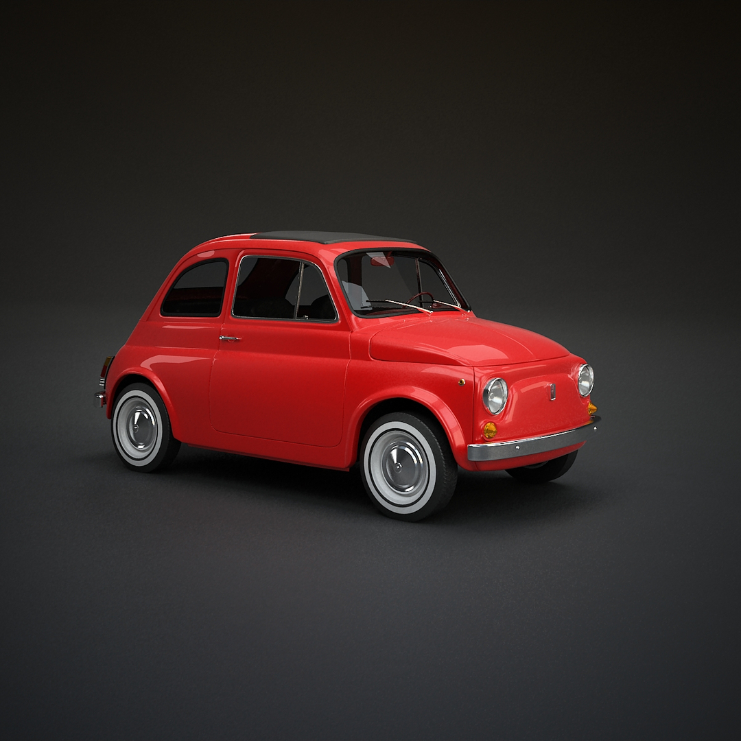 3d Fiat 500 Rigged