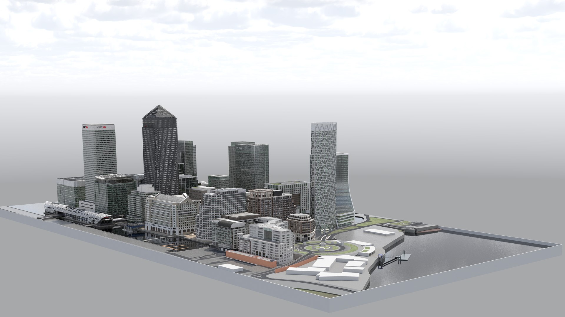 Canary Wharf Estate 3D Model - TurboSquid 2334853
