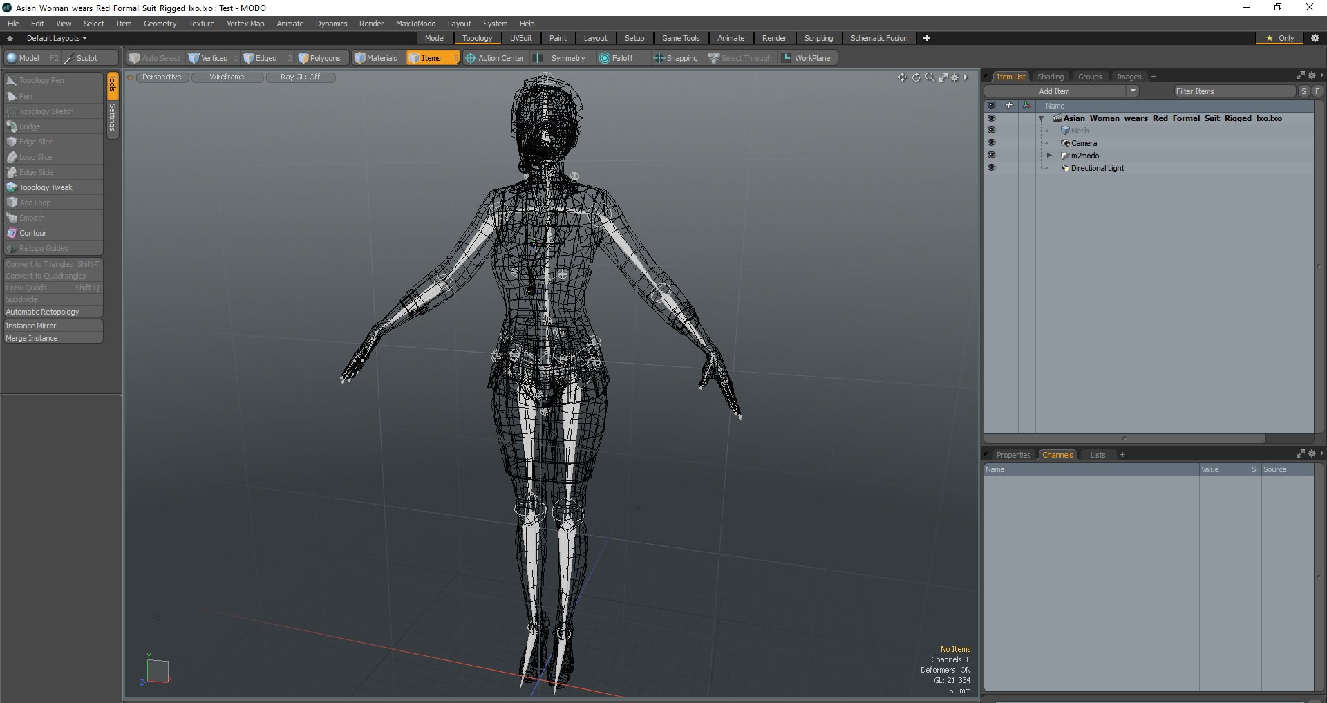 Asian Woman Wears Red Formal Suit Rigged For Modo 3D Model - TurboSquid ...