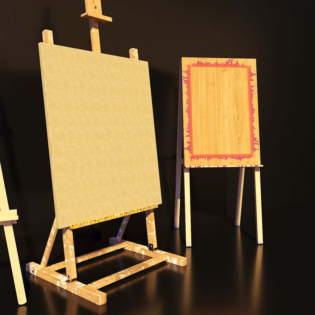 3D Artist Studio Easels Set Model - TurboSquid 1650166