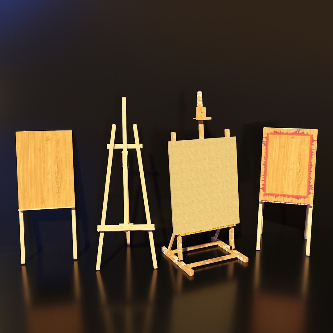 3D Artist Studio Easels Set Model - TurboSquid 1650166