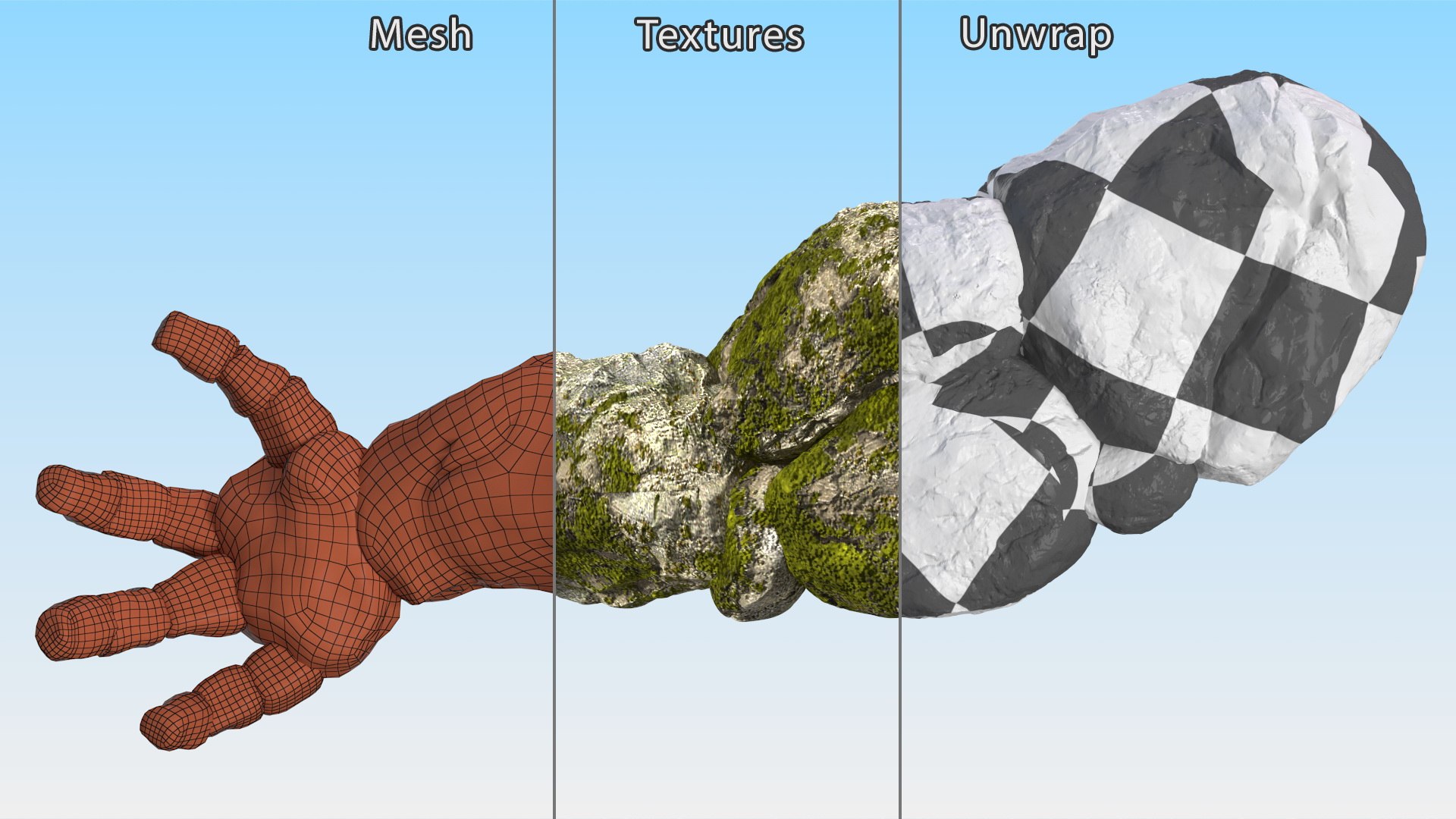 Stone Golem Hand Rigged 3D Model - TurboSquid 2108496