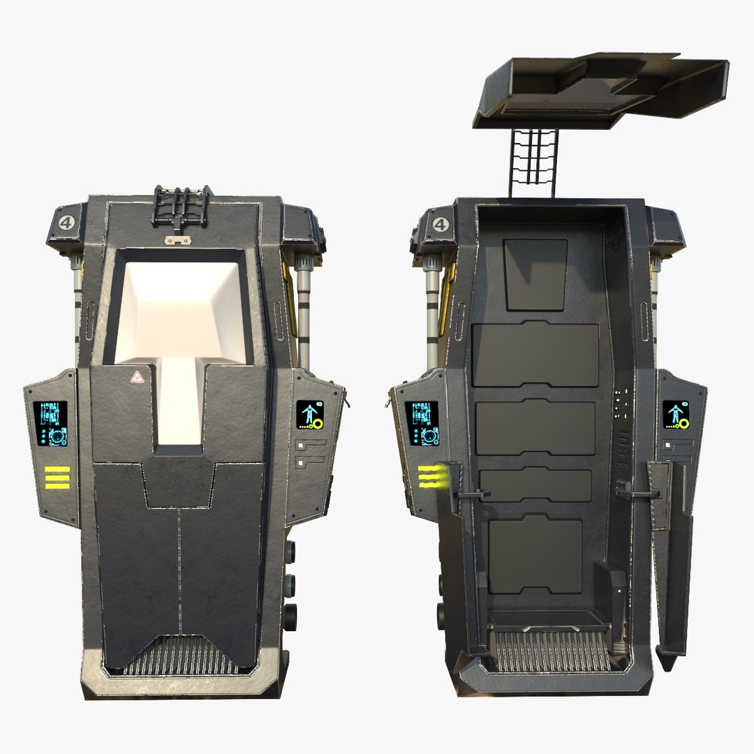 3d model of pbr cryo pod