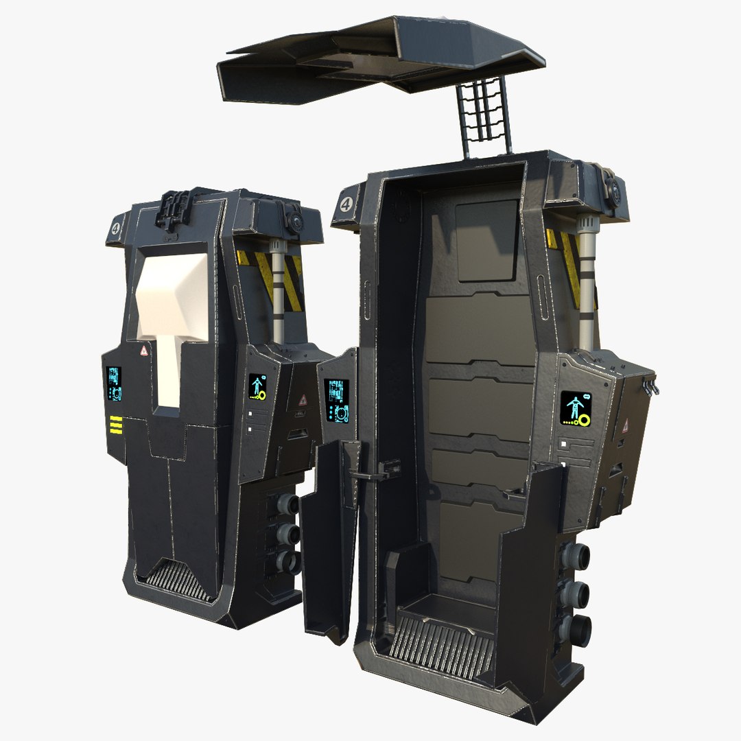 3d model of pbr cryo pod