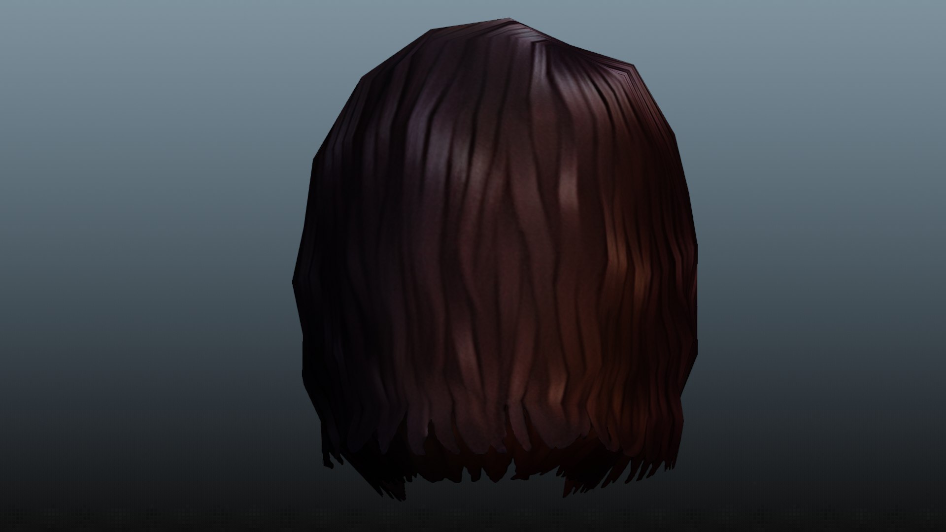 Female Hair Low Poly 4 Color Model - TurboSquid 2126242