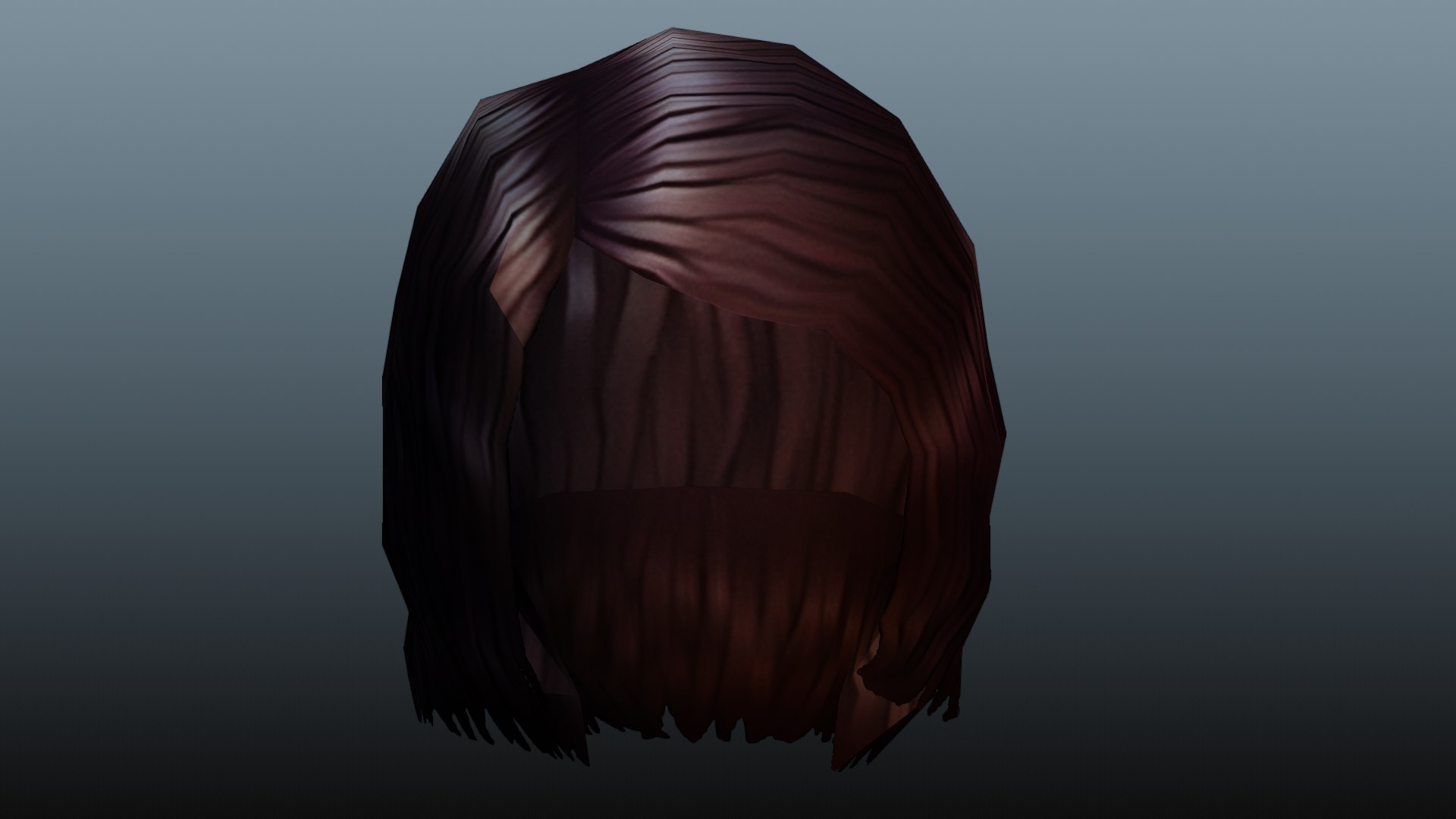 Female Hair Low Poly 4 Color Model - TurboSquid 2126242