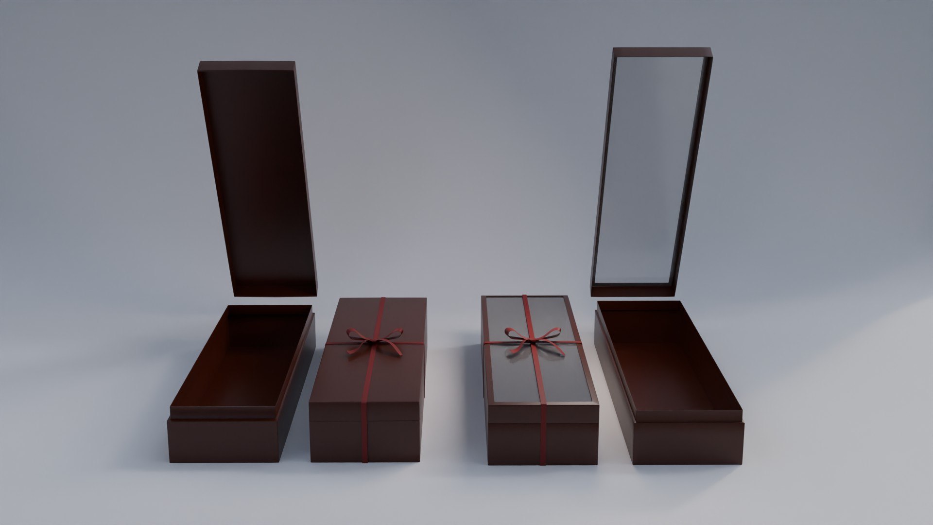 3D Gift Box Rectangle Shape With Ribbon - TurboSquid 2234305